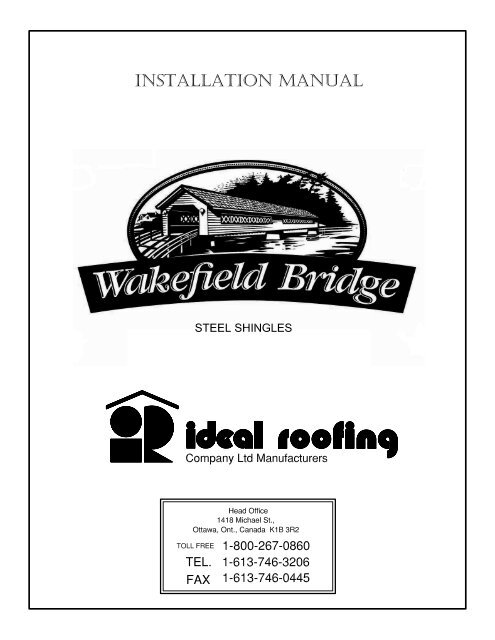 Installation Manual - Ideal Roofing