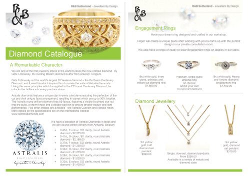 Diamond Catalogue - R&B Sutherland Jewellers By Design