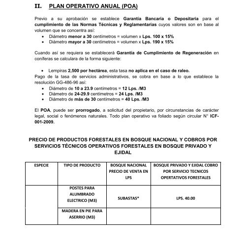 II. PLAN OPERATIVO ANUAL (POA) - ICF
