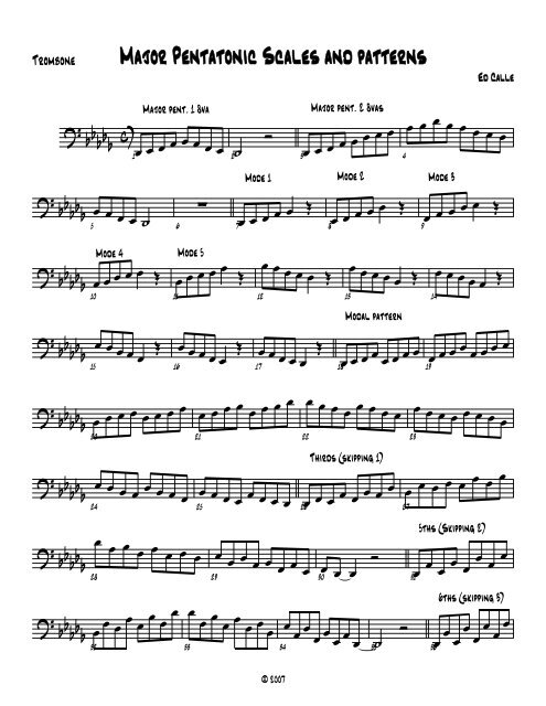 Major Pentatonic Scales and patterns - DrCalle.com