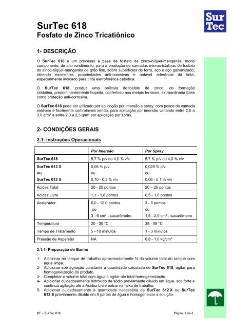 SurTec 618 - Surtec do Brasil