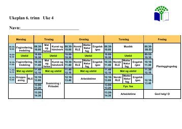 Ukeplan 4.trinn uke 15.pdf - Moseidmoen Skole - Vennesla kommune