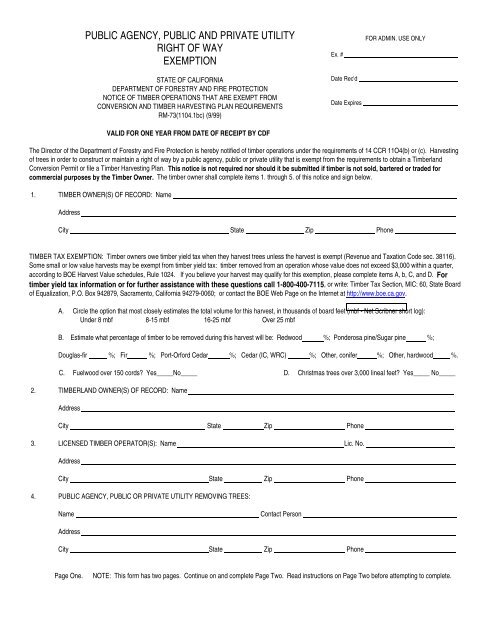 FOR ADMIN - Cal Fire - State of California