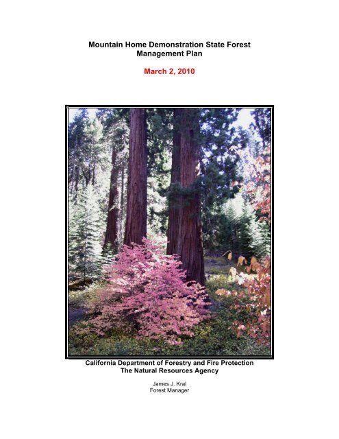 Mountain Home Demonstration State Forest - Cal Fire - State of ...