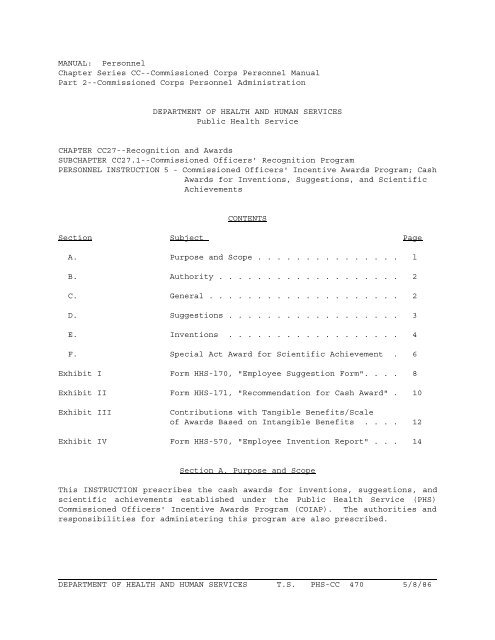 Incentive Awards Program - Commissioned Corps Management ... Incentive Awards Program - Commissioned Corps Management ...