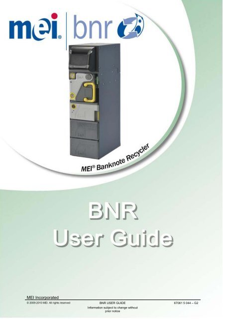 Cashflow BNR User Guide G2 - MEI
