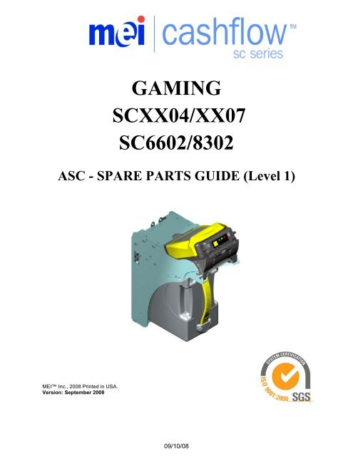 MEI Cashflow Gaming Catalog America Level 1 91008