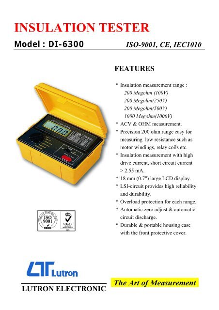 DI-6300 - Test and Measurement Instruments CC