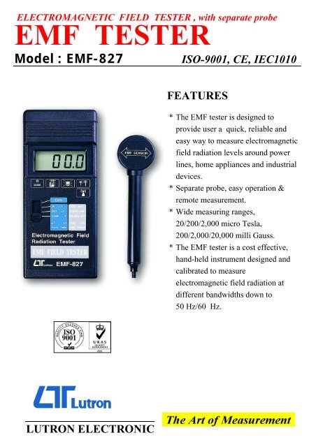 EMF-827 - Test and Measurement Instruments CC