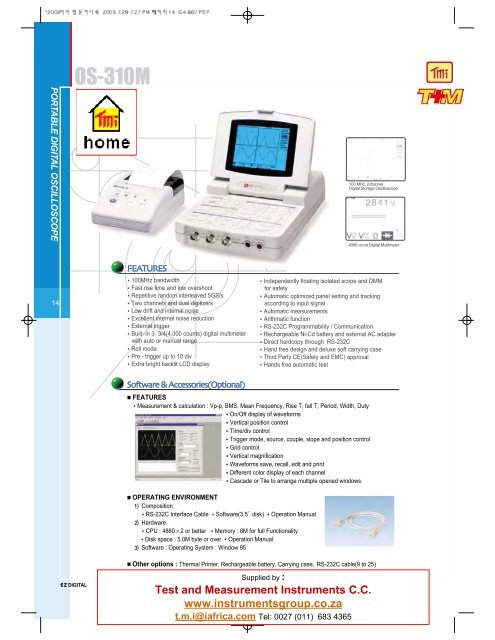 OS310 - Test and Measurement Instruments CC
