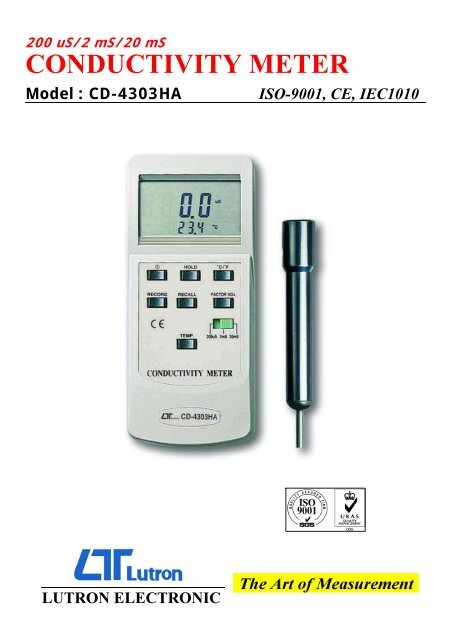 CONDUCTIVITY METER - Test and Measurement Instruments CC