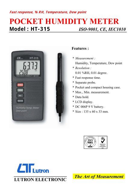 HT-315 - Test and Measurement Instruments CC