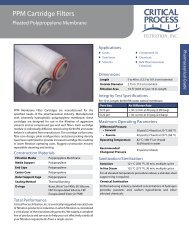 FPS Cartridge Filters - Critical Process Filtration