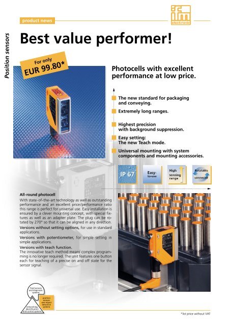 Position sensors - IFM Electronic