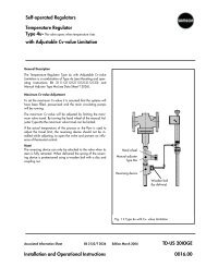 Installation and Operational Instructions - Samson Controls Inc.
