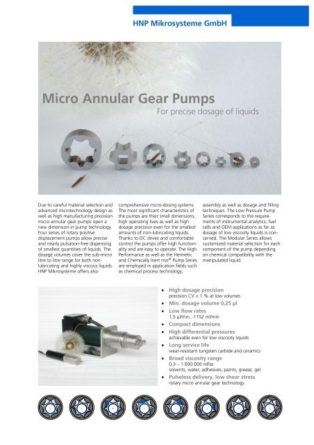 Useful Information On Micro Annular Gear Pumps
