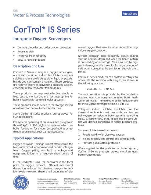 CorTrol IS Series Fact Sheet - English - Hyxo