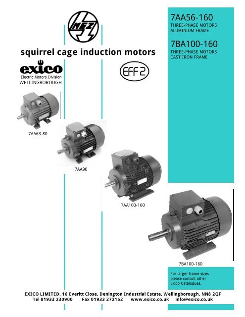 Three-phase Induction Motors (56 to 160 frame) - full ... - Rotor UK