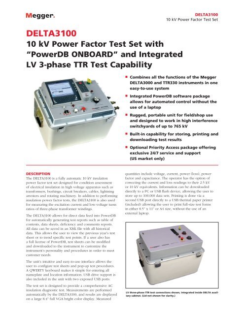 Delta 3100 with on board TTR 300 - Surgetek