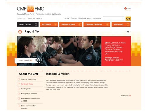 Mandate & Vision - Canada Media Fund
