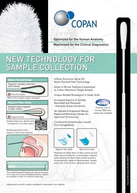 Flocked Swabs brochure - Copan Italia