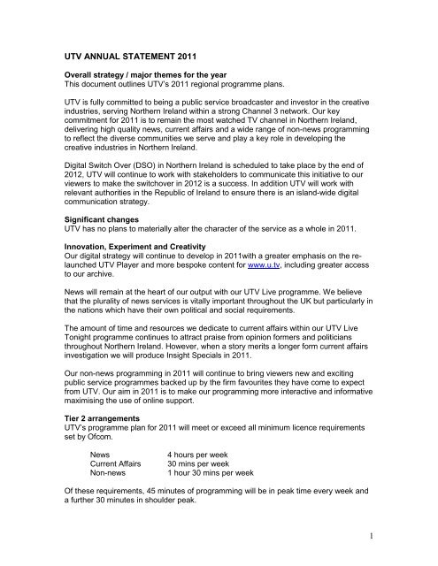PDF version - UTV Media plc