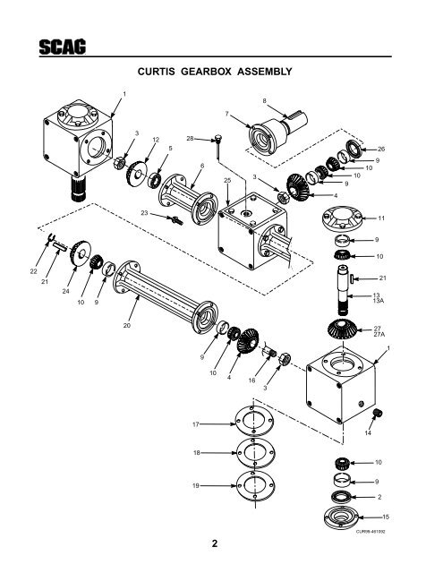 2 CURTIS GEARBOX ASSEMBLY