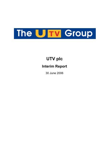 Ulster Television PLC - UTV Media plc