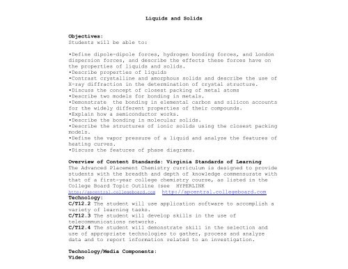 AP Chemistry Lesson Plan Organizer