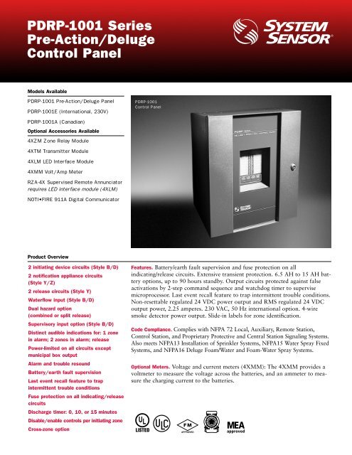 PDRP-1001 Series Pre-Action/Deluge Control Panel