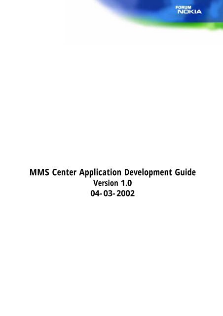 MMS Center Application Development Guide - Now SMS