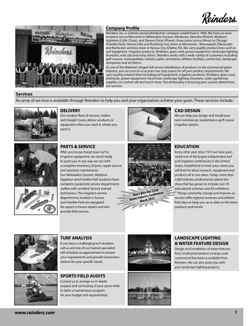 Reinders Services & Locations - Reinders.com