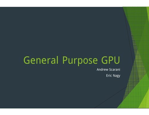 General Purpose GPU