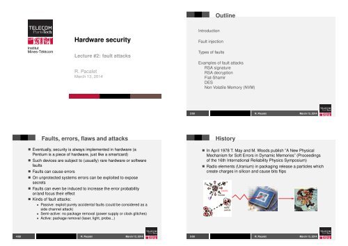 Hardware security - Lecture #2: fault attacks