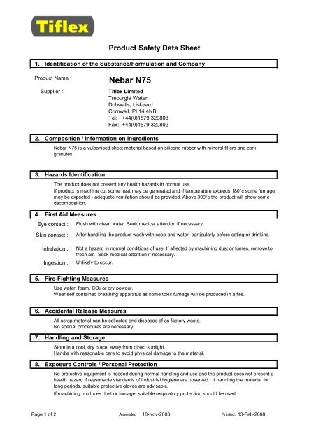 Nebar N75 - Tiflex Limited
