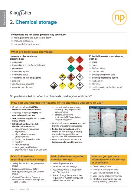 Chemical storage - The Group