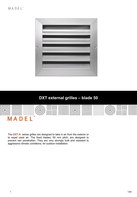 DXT external grilles - Madel