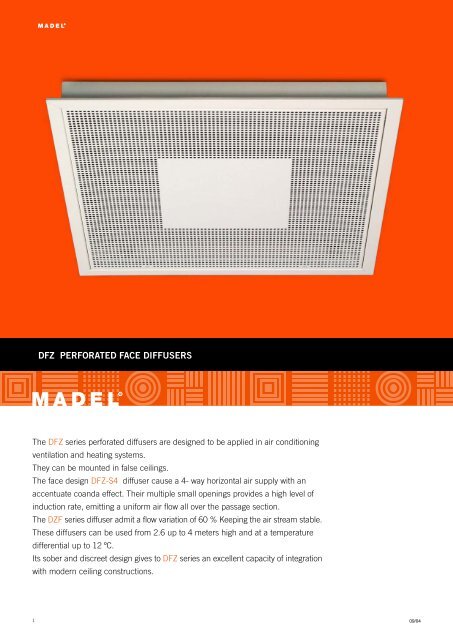 DFZ PERFORATED FACE DIFFUSERS - Madel