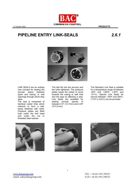 PIPELINE ENTRY LINK-SEALS 2.6.1