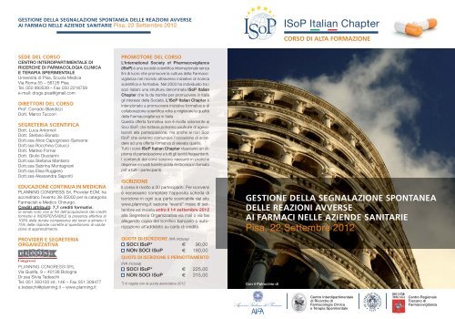 Programma - ISoP : International Society of Pharmacovigilance