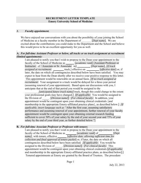 Recruitment Letter Template (pdf) - Emory University School of ...