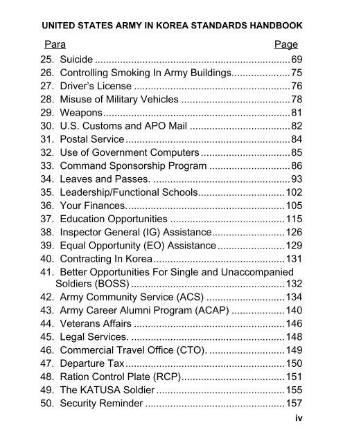 UNITED STATES ARMY IN KOR