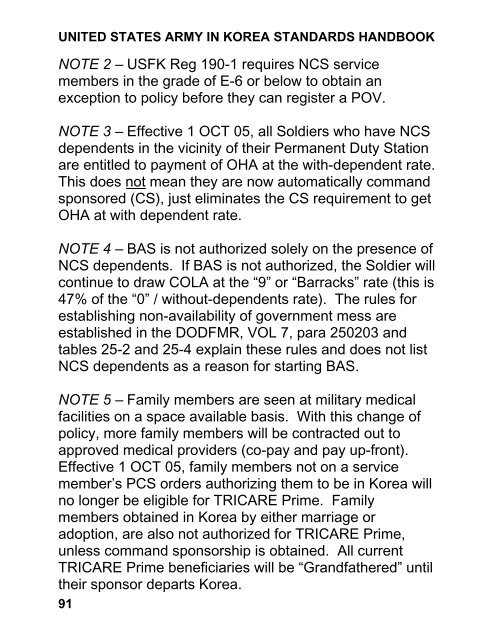 UNITED STATES ARMY IN KOR