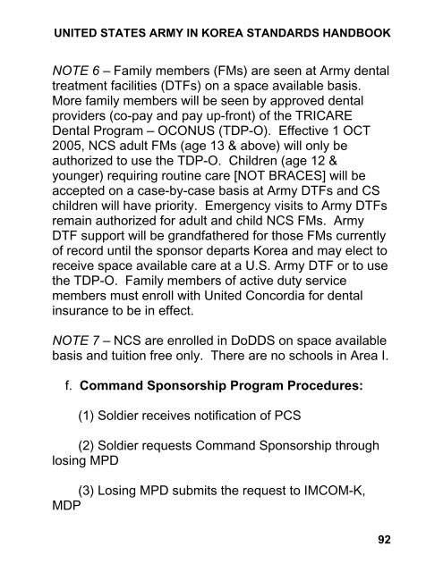 UNITED STATES ARMY IN KOR