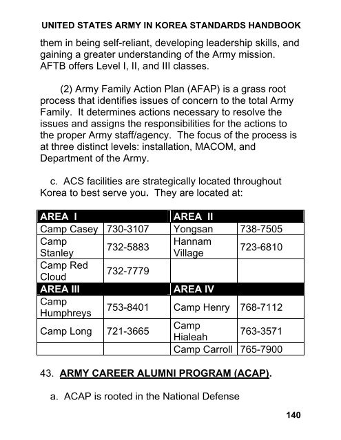 UNITED STATES ARMY IN KOR