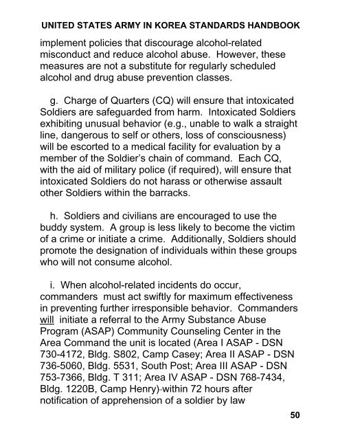 UNITED STATES ARMY IN KOR