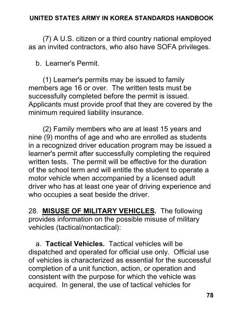 UNITED STATES ARMY IN KOR