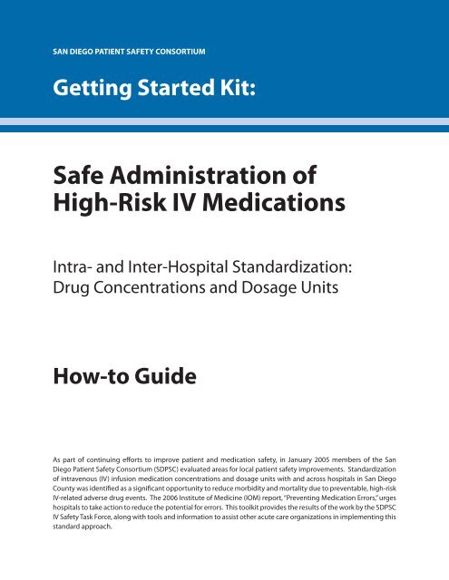 Safe Administration of High-Risk IV Medications - Hospital ...