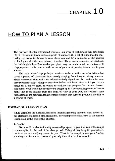Lesson Planning