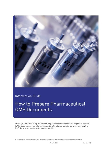 How to Prepare Pharmaceutical QMS Documents